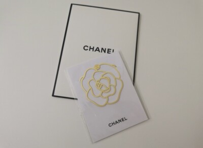 CHANEL VIP Gift Camellia Metal Gold Bookmark Bookplate,CHANEL Bookmark ...