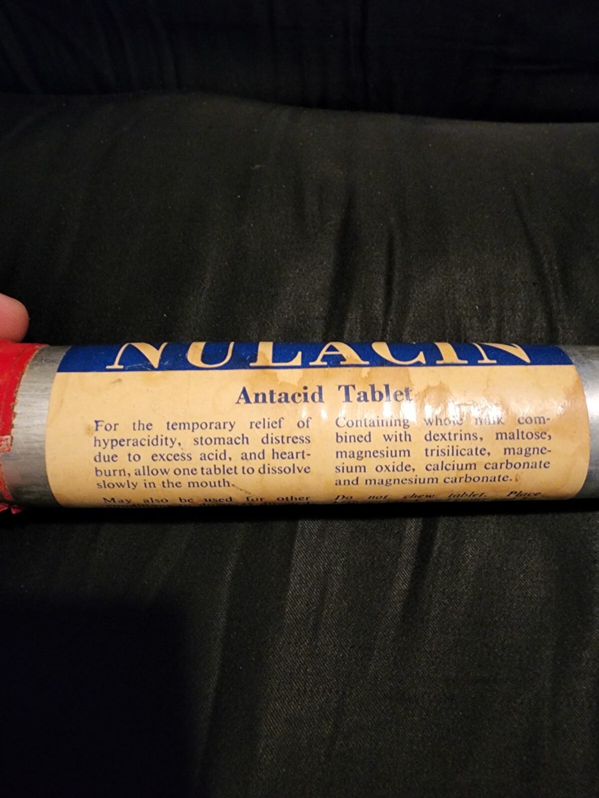 Vintage Nulacin Antacid Tablets Tube Tin Horlicks Limited Full New ...