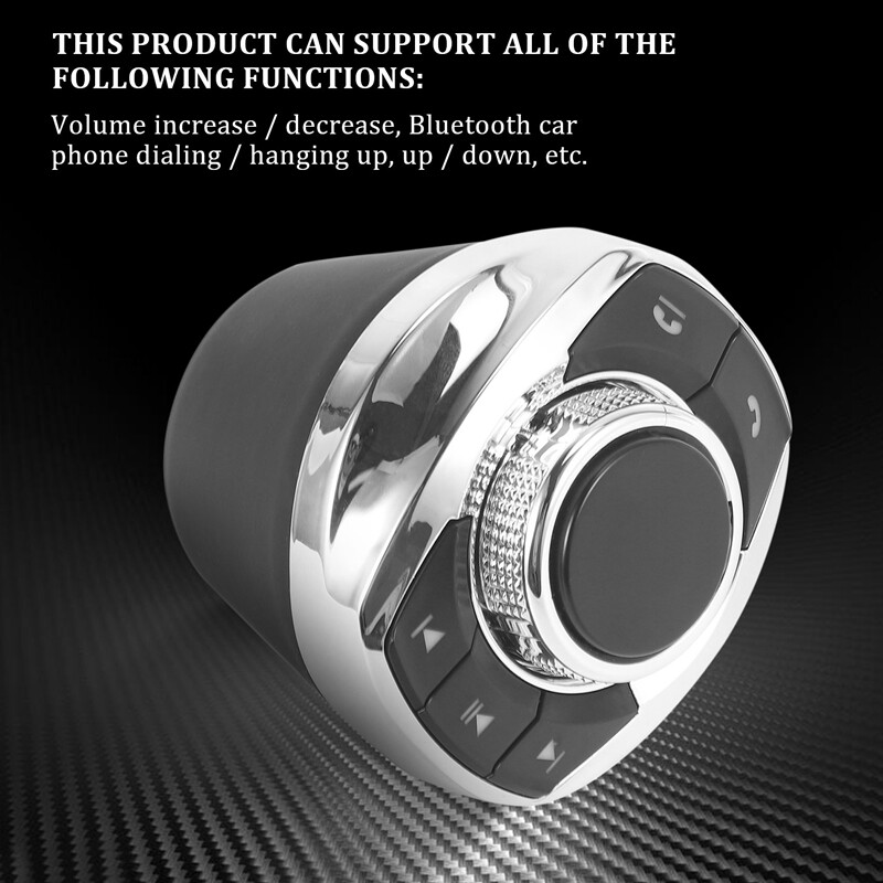 Universal Car Wireless Steering Wheel Control Button with LED Light 8 ...