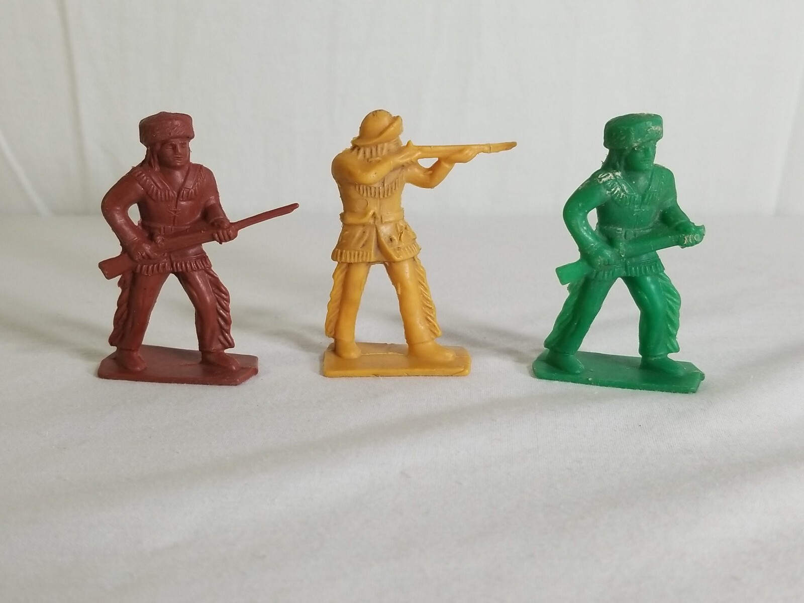 Vintage Tim Mee Toys Cowboy Daniel Boone Plastic Western Figures Green ...