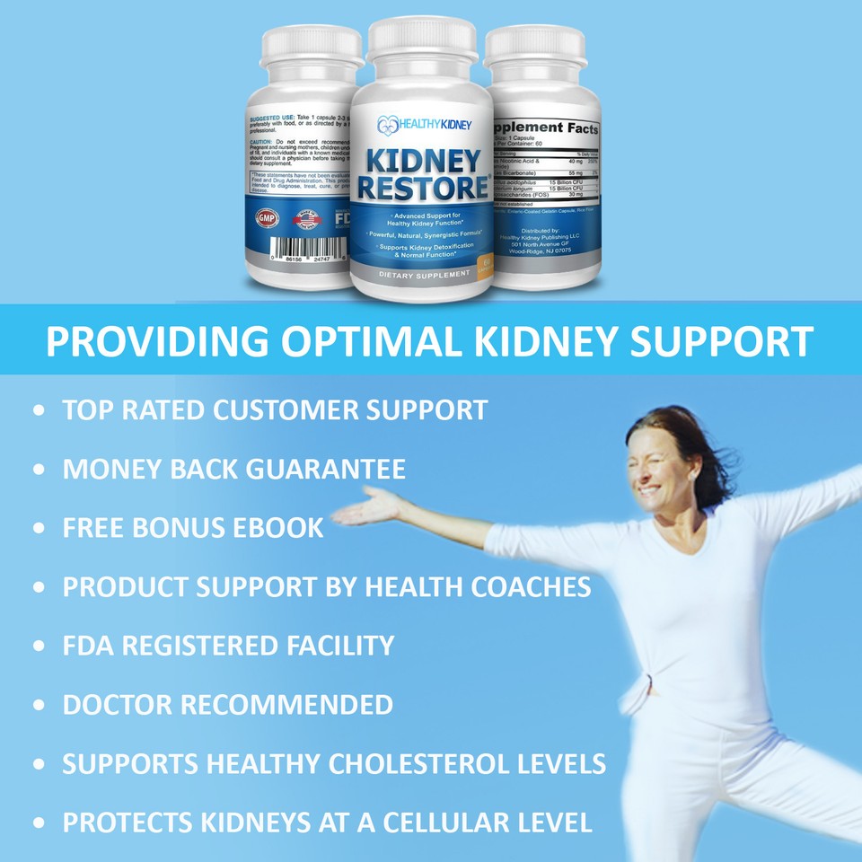 Kidney Support Cleanse Complete Flush Toxins Revitalize 60 Capsules for ...