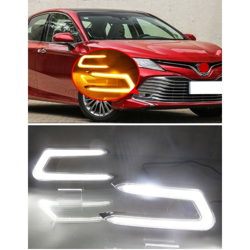 DRL Daytime Running LED Light w/Turn Signal For Toyota Camry L LE XLE ...