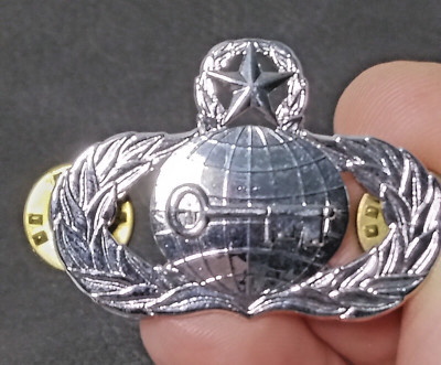 Genuine US Air Force Badge Intelligence Mirror Finish Master Midsize | eBay