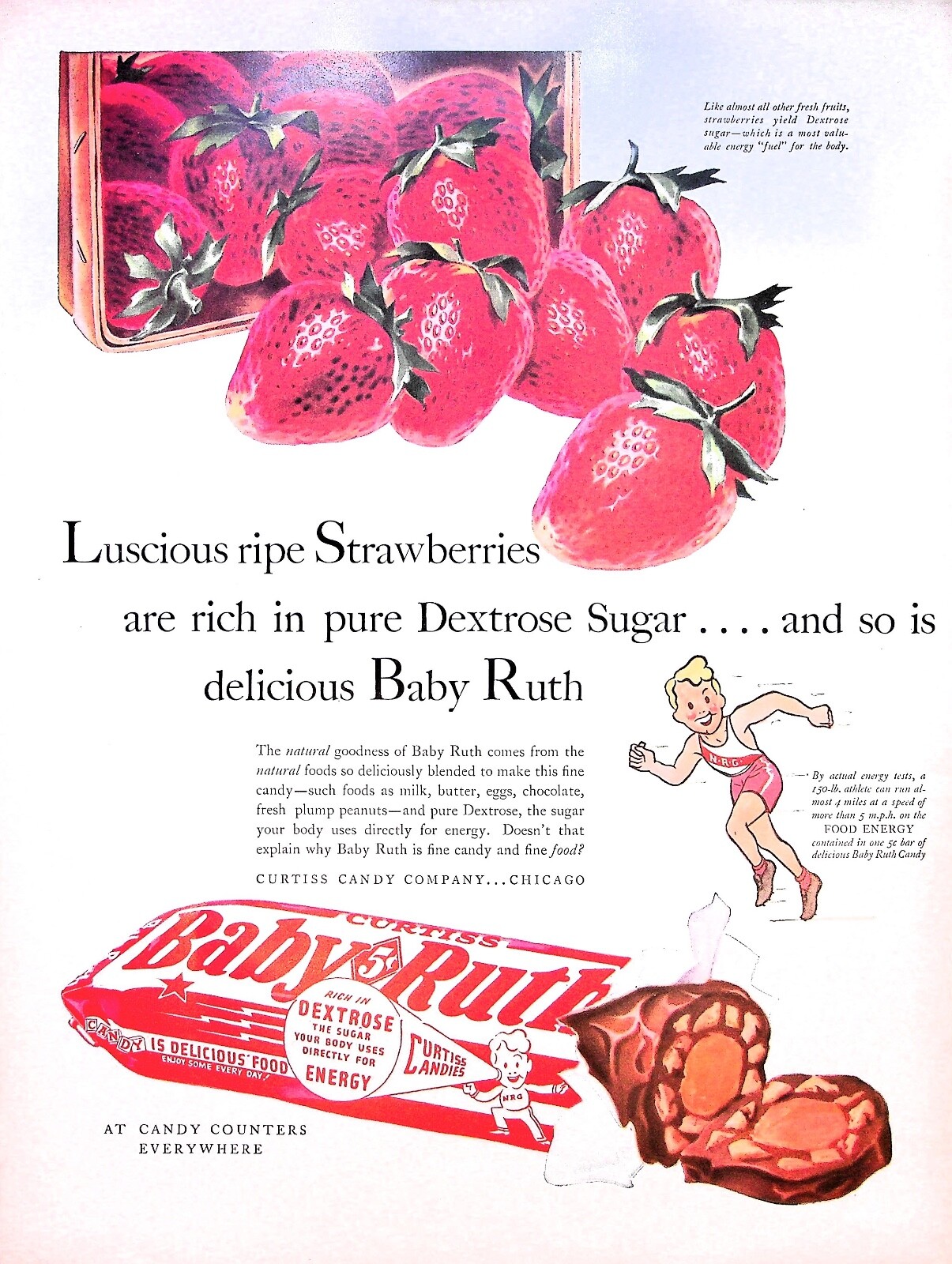 Original Baby Ruth Ad: Strawberries; NRG Boy | eBay