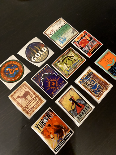 11 Different Rare Retired Starbucks Coffee Stickers / Stamps | eBay