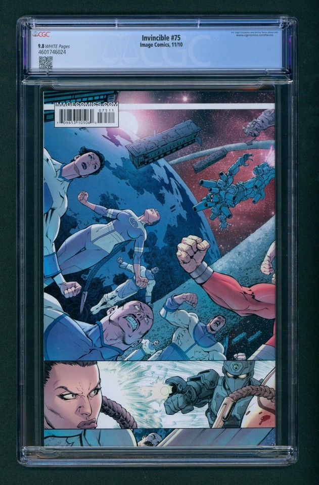 Invincible #75 (2010) CGC 9.8 W! Viltrumite War! Death of Oliver & Lord ...