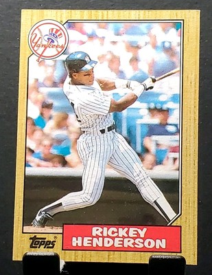 1987 Topps #735 Rickey Henderson YANKEES HOF'er baseball card⚾️NM/MT | eBay