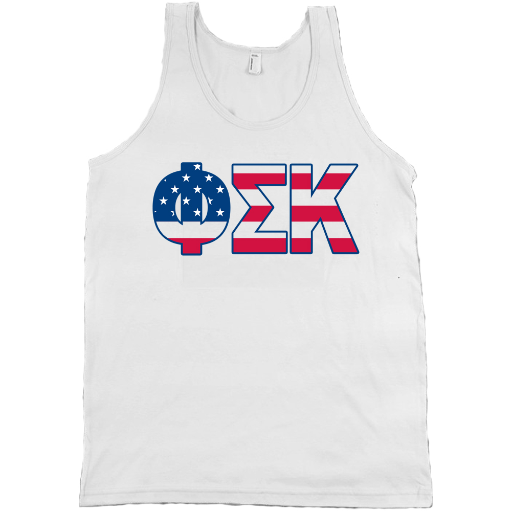 Phi Sigma Kappa Bella + Canvas Tank Top Shirt PSK Fraternity USA Flag ...