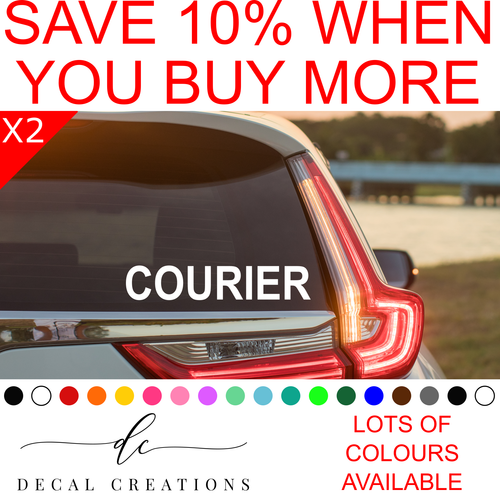18 colours... COURIER X2 100MM Decals Windshield Sticker Tool Box Car ...