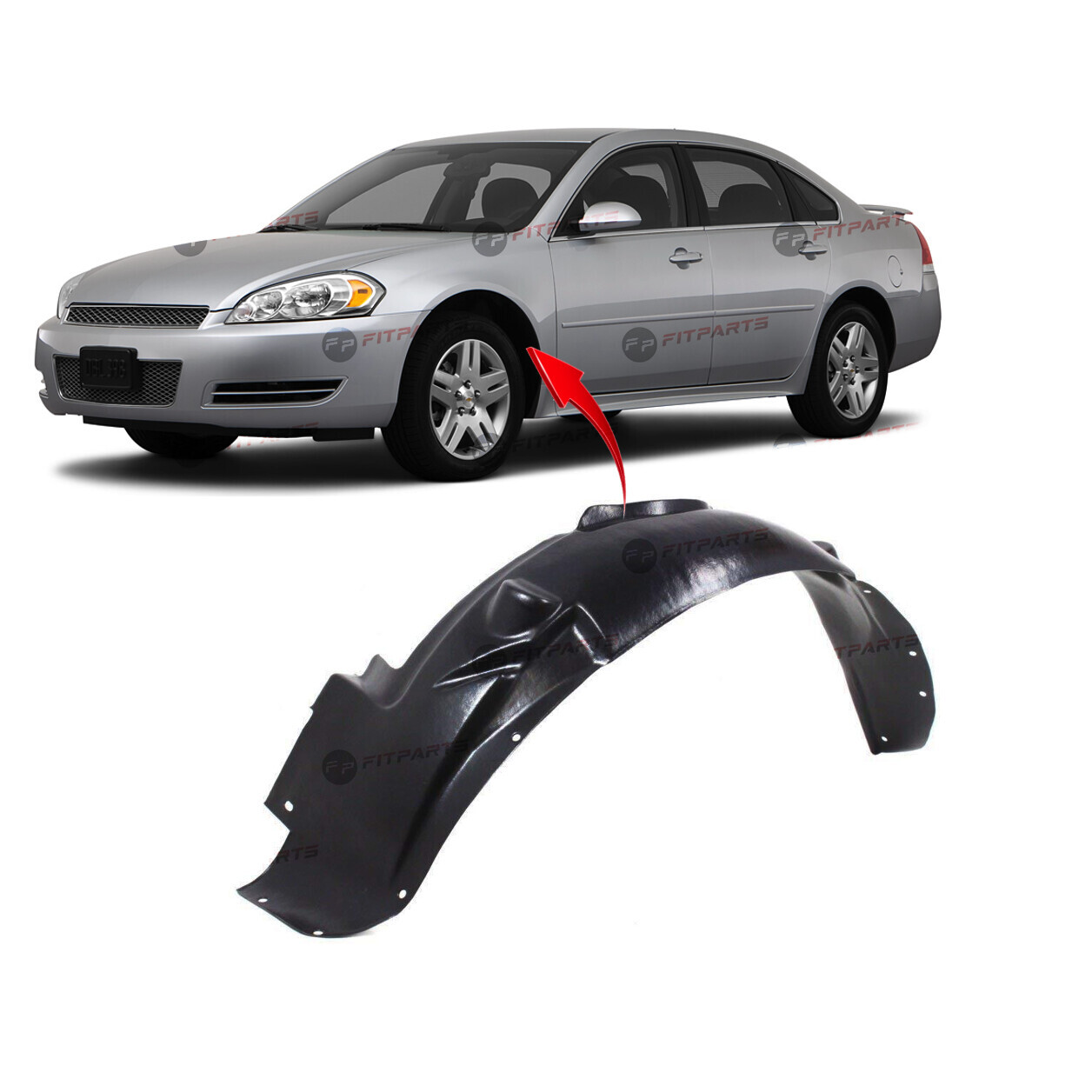 Front Left Driver Side Fender Liner For 2006-2013 Chevrolet Impala ...
