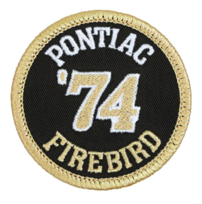 1974 Pontiac Firebird Embroidered Patch Black/Gold Iron-On Sew-On Hat ...