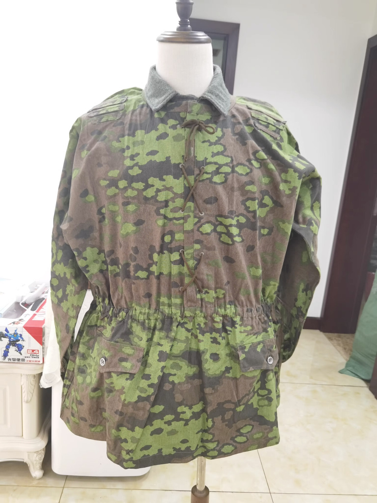 SIZE S WWII GERMAN ELITE M42 OAK LEAF CAMO REVERSIBLE FIELD SMOCK | eBay