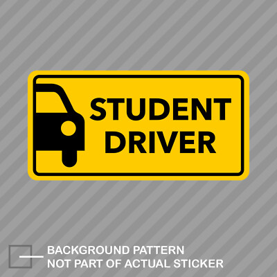 Rectangular Student Driver Sticker Decal Vinyl ed education | eBay