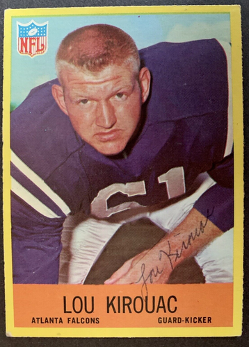 Lou Kirouac Autograph Signed 1967 Philadelphia #5 Vintage Football Card ...