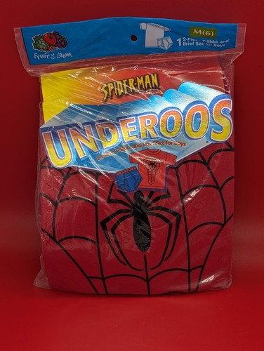 Spider-Man Underoos Fruit Of The Loom 1999 Boys Medium T-Shirt And ...