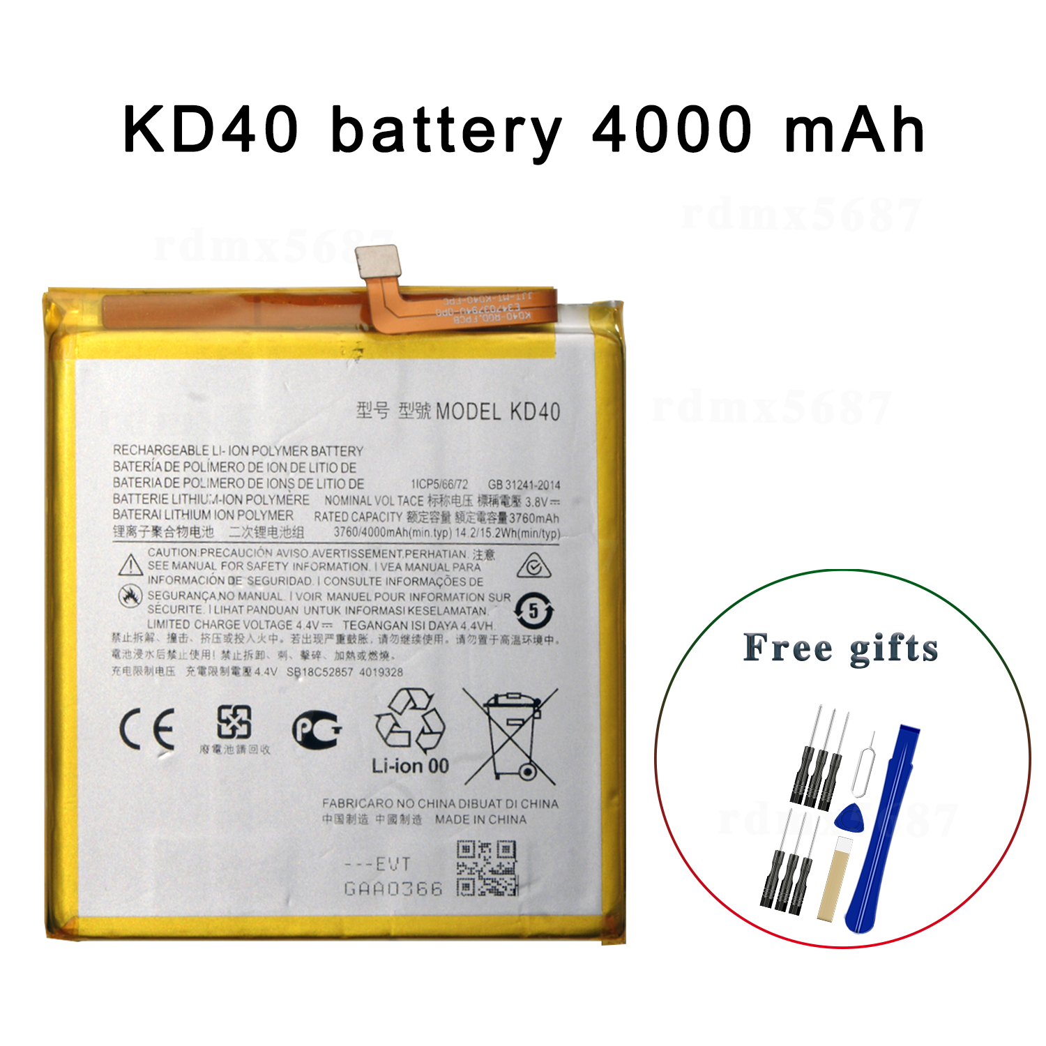 KD40 battery For Motorola Moto G8+ Plus XT2019 XT2019-1 XT2019-2 Tool ...