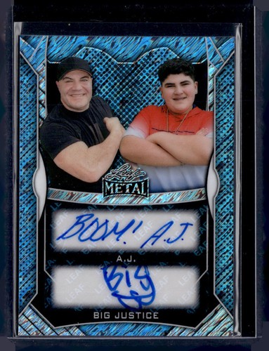 2025 Leaf Metal Shimmer Platinum A.J. Big Justice 10/35 Auto Autograph ...