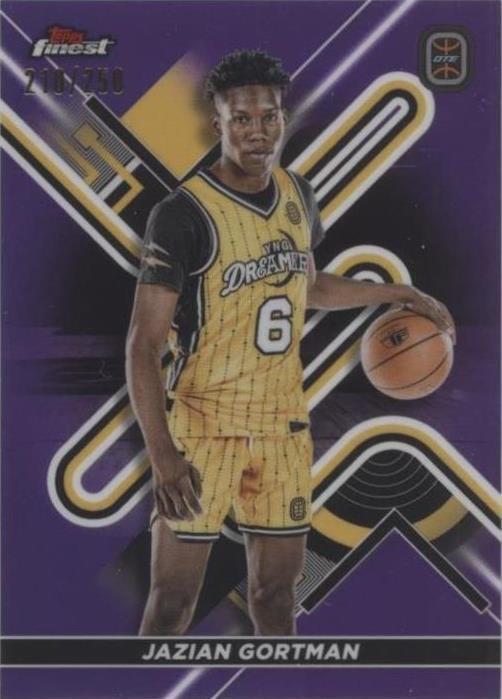 2022-23 Topps Finest OTE Overtime Elite - Jazian Gortman #36 Purple ...