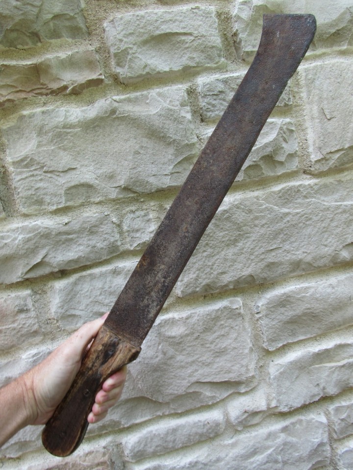 antique primitive machete AXE MACHETTE CLEAVER KNIFE SWORD WEAPON TOOL ...