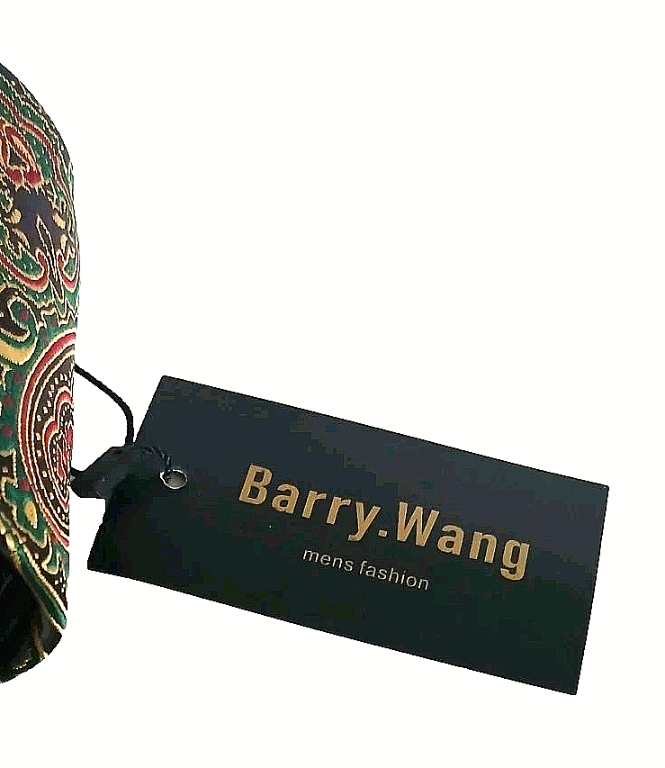 Barry Wang Silk Paisley Tie Red Green Purple New W Tag | eBay