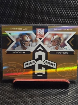 2005 Donruss Elite - Face 2 Face Joe Montana, Steve Young #CB-25 /1000 ...