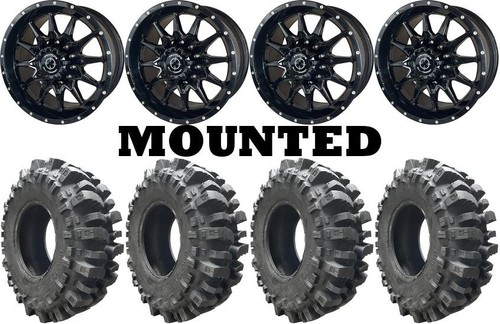 Kit 4 Interco Bogger UTV Tires 35x9.5-20 on Frontline 762 20 Black ...