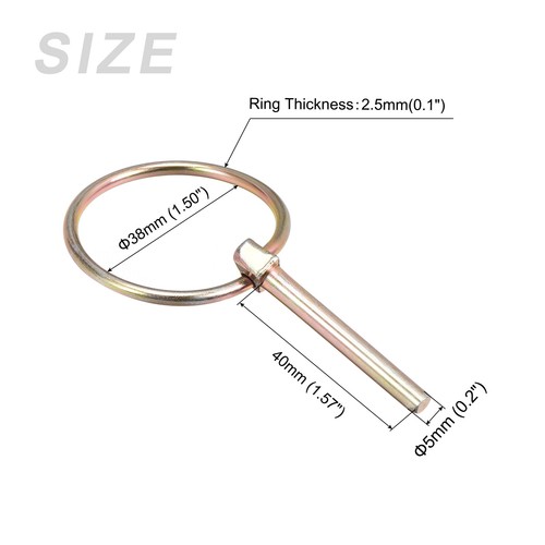 Linch Pin with Ring 5mmx40mm Assortment Kit for House Construction ...