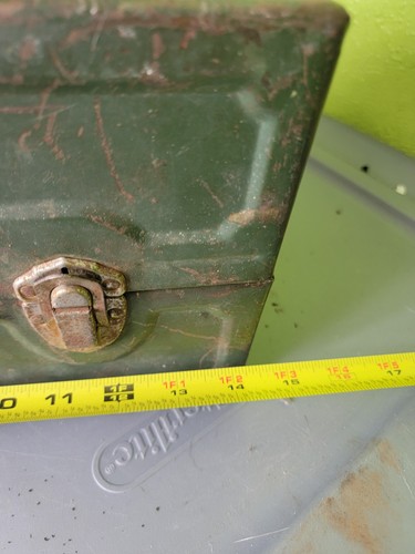 Vintage Excelsior Green Metal Utility Toolbox Portable Storage Tackle ...