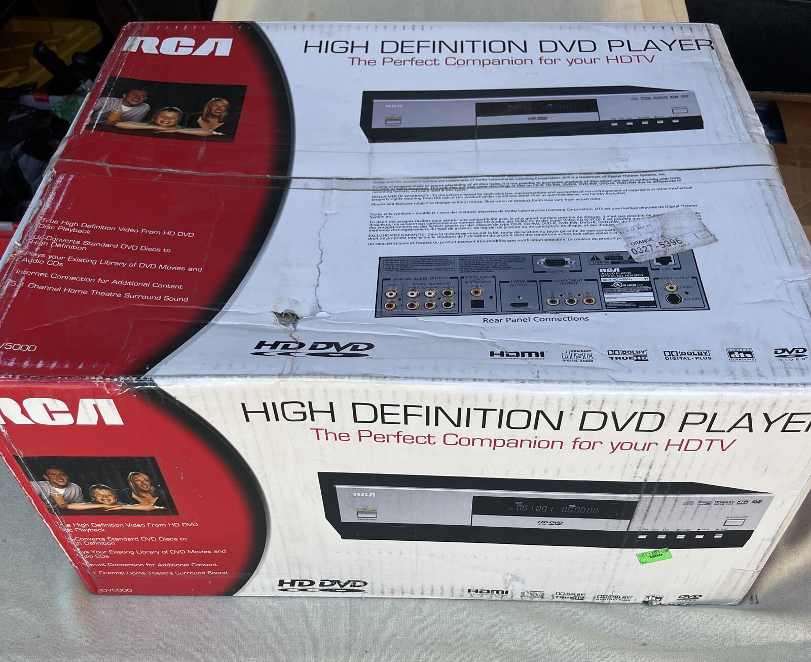 RCA HDV5000 HD DVD 1080i High Definition CD MPEG Dolby DTS Player Brand ...