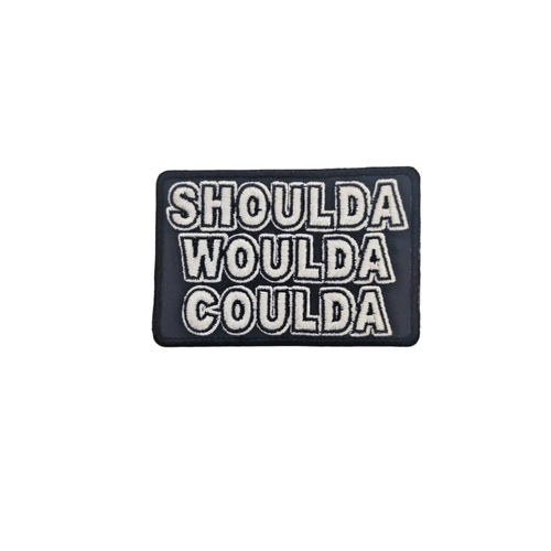 Parche Shoulda Woulda Coulda 8,5 cm x 5,5 cm patch thermique thermoadhésif fe... | eBay
