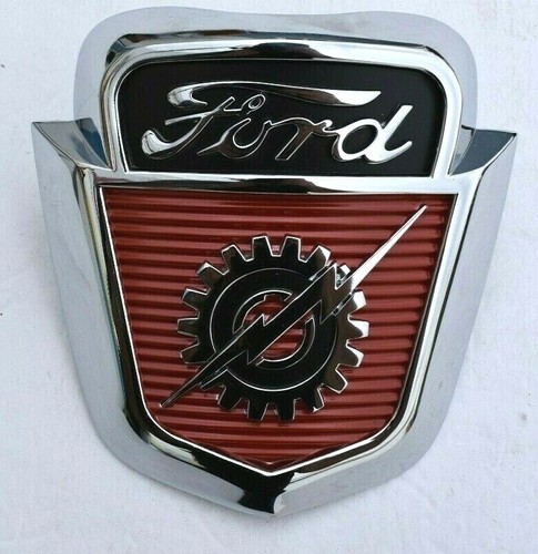 1953 1954 1955 1956 FORD F100 TRUCK NEW SHOW CHROME HOOD EMBLEM ...