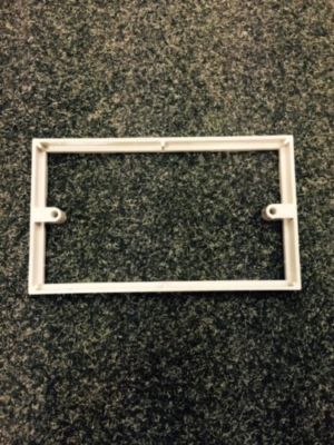 BG 2GANG SPACER SOCKET FRAME SWITCH BACK BOX PLATE 10MM DEPTH SQUARE ...
