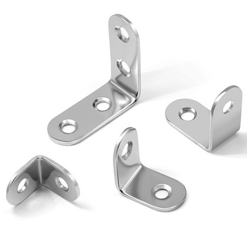 L Shaped Corner Brackets Stainless Steel Cabinet Connector Tables Joint ...