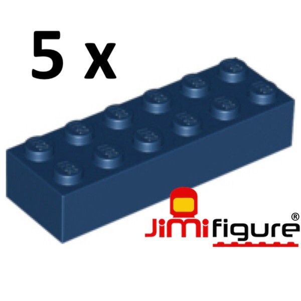 NEW 5 x LEGO 2x6 Brick Dark Blue 2456 Genuine Bulk Lot Earth 6x2 | eBay ...