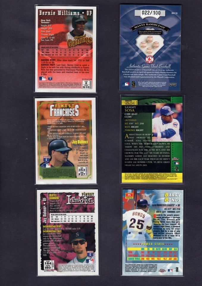 2001 TOPPS CHROME GOLDEN GOLD ANNIVERSARY REFRACTOR #24 SAMMY SOSA CUBS ...