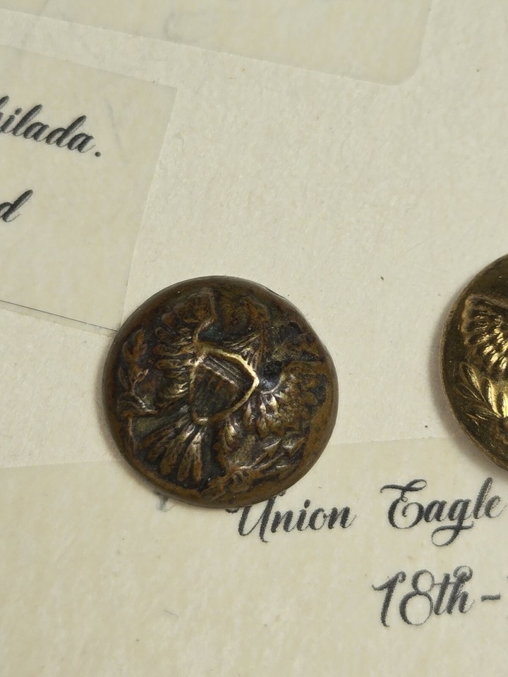 Card of 80 Antique Vintage Button Lot Uniform, Military, Work, Police ...