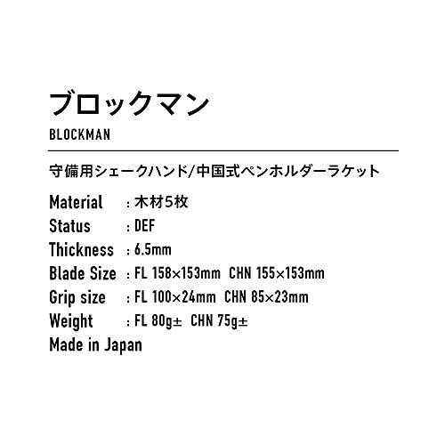 VICTAS BLOCKMAN Table Tennis Racket Blockman Pen Holder for Defense | eBay