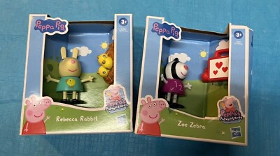 Peppa Pig Adventure Figures Rebecca Rabbit & Zoe Zebra New in box sets ...