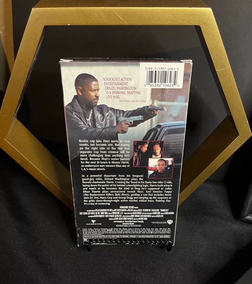 Training Day - VHS 2001 - Denzel Washington - FREE SHIPPING!!! - B2G1 ...