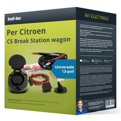 e-kit uni 13 poli adatto per CITROEN C5 Break Station wagon 04- trail ...