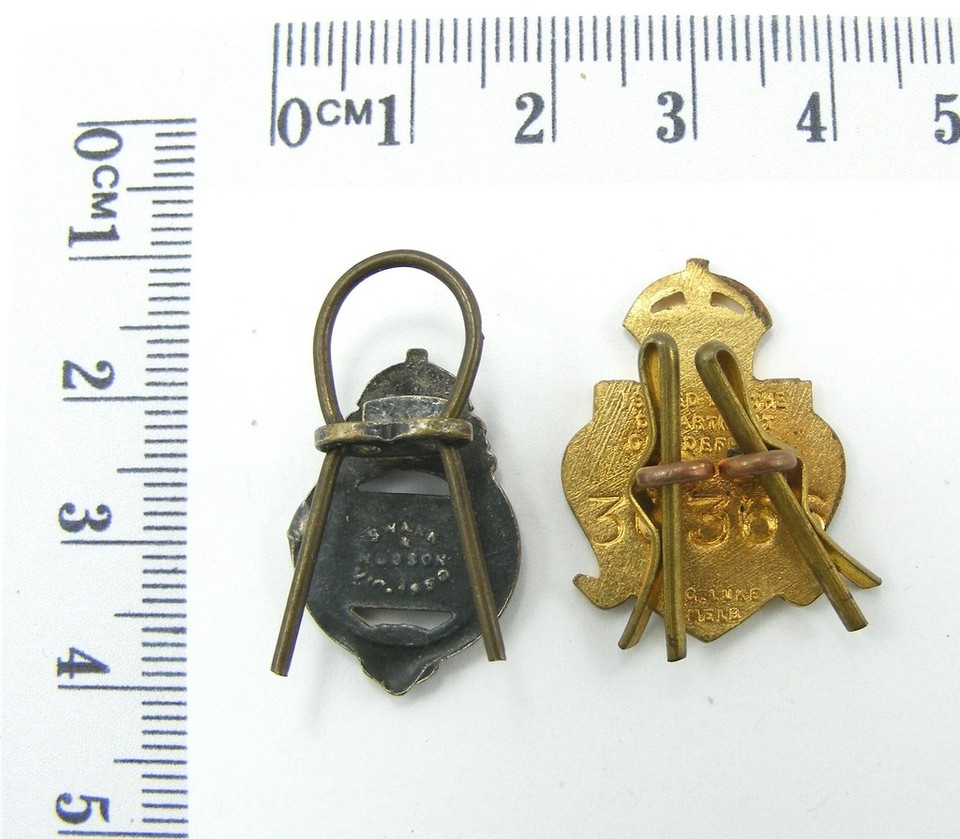 AUSTRALIA ca1950 Lapel badges 'CMF', King's crown with button-hole ...