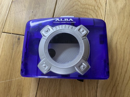 Vintage Alba Cassette Player Walkman Blue Transparent Plastic 90’s ...