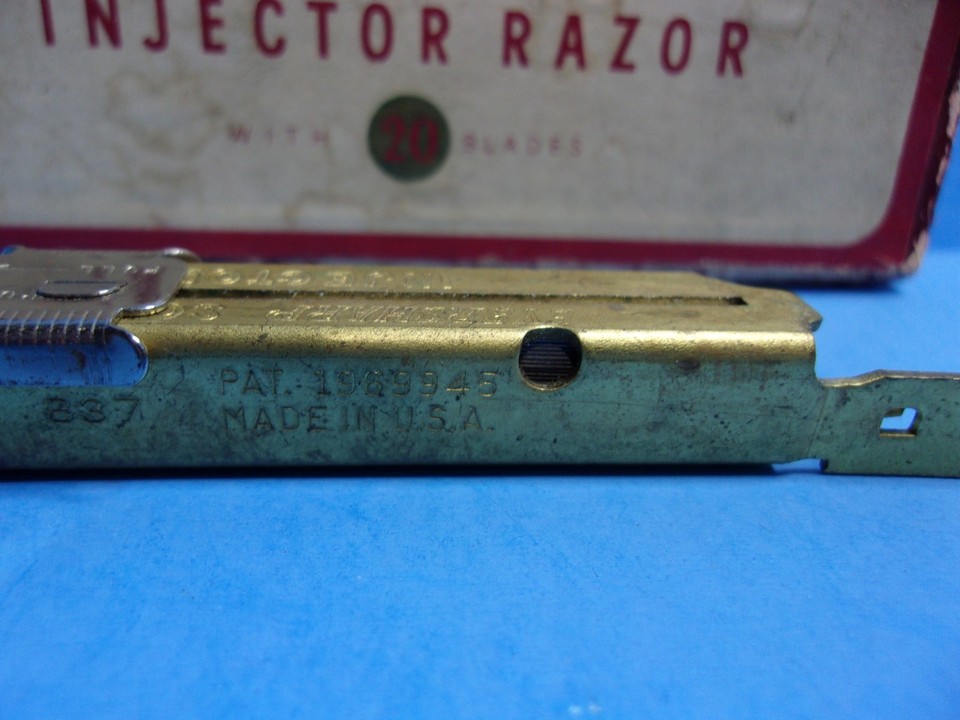 Vintage Schick Eversharp Injector Razor & Blades Bakelite Handle 1940's ...