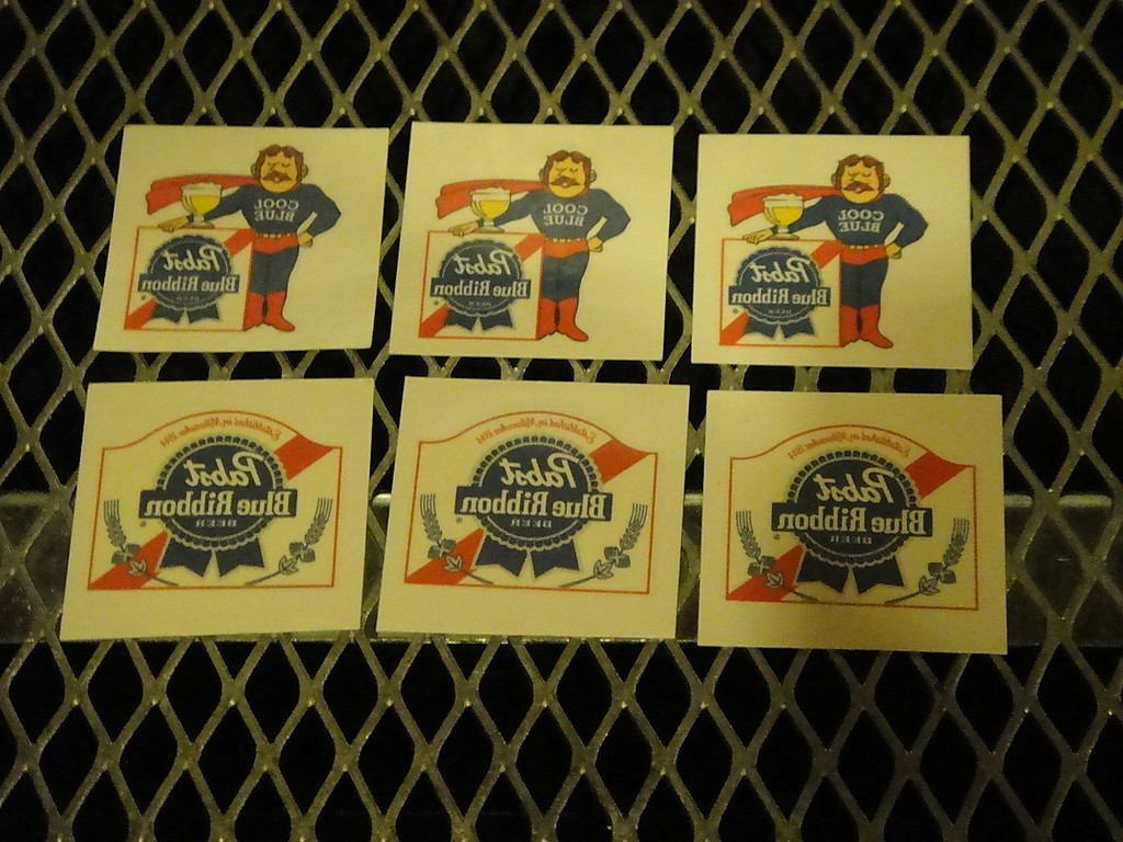 PBR PABST BLUE RIBBON Beer ~ NEW ~ 6PK Logo & Cool Blue Temp Tattoos ...