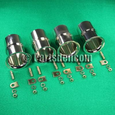 4 SIDEDRAFT RAM TUBE VELOCITY STACK TRUMPETS 2 TAB KITS CARBY FITS ...