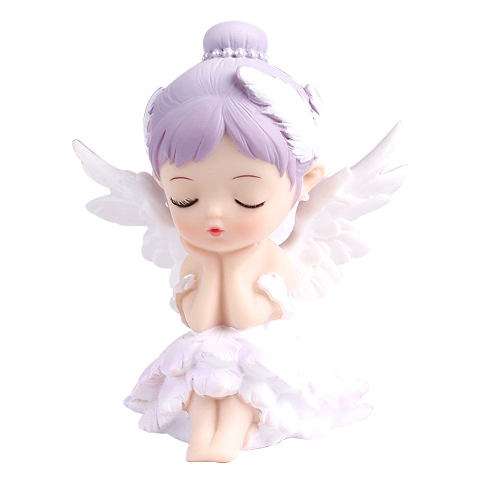 Angel Statue Adorable Closed Eyes Car Ornament Angel Statue Portable | eBay