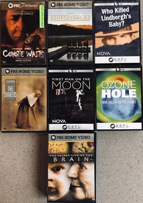 7 PBS DVDs incl. Who Killed Lindbergh’s Baby, Coyote Waits, First Man ...