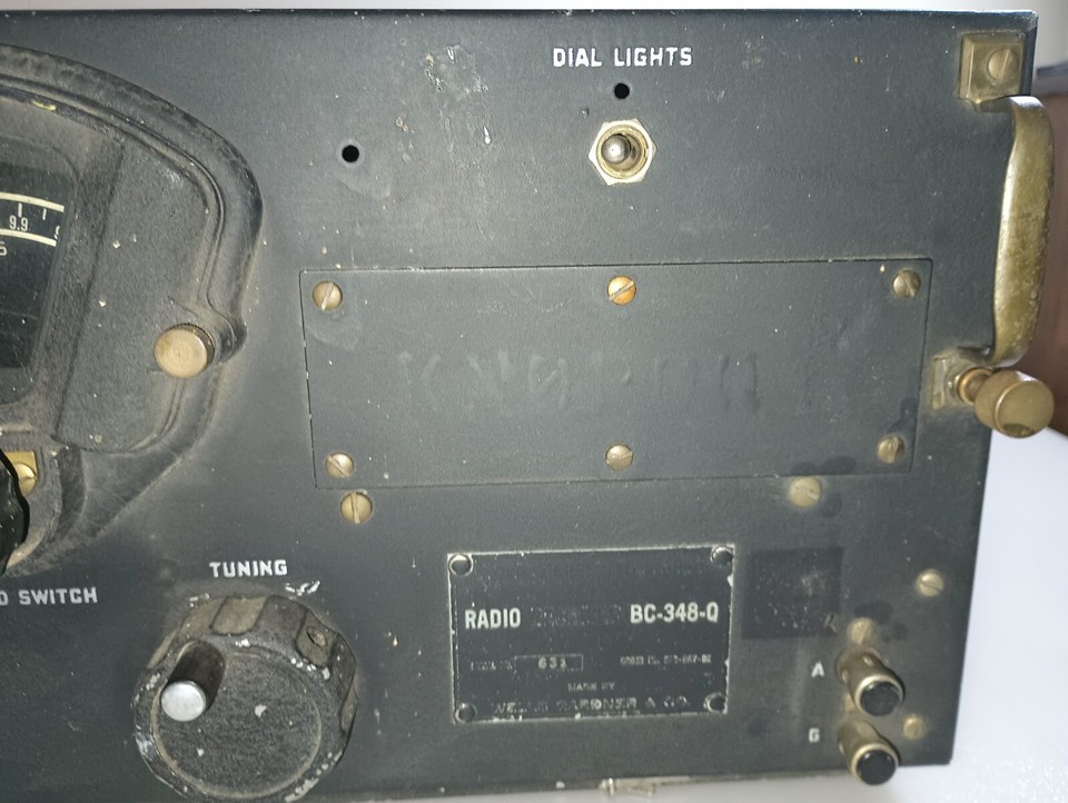 U. S. Army Signal Corps BC-348-Q Aircraft Radio Receiver Wells Gardner ...