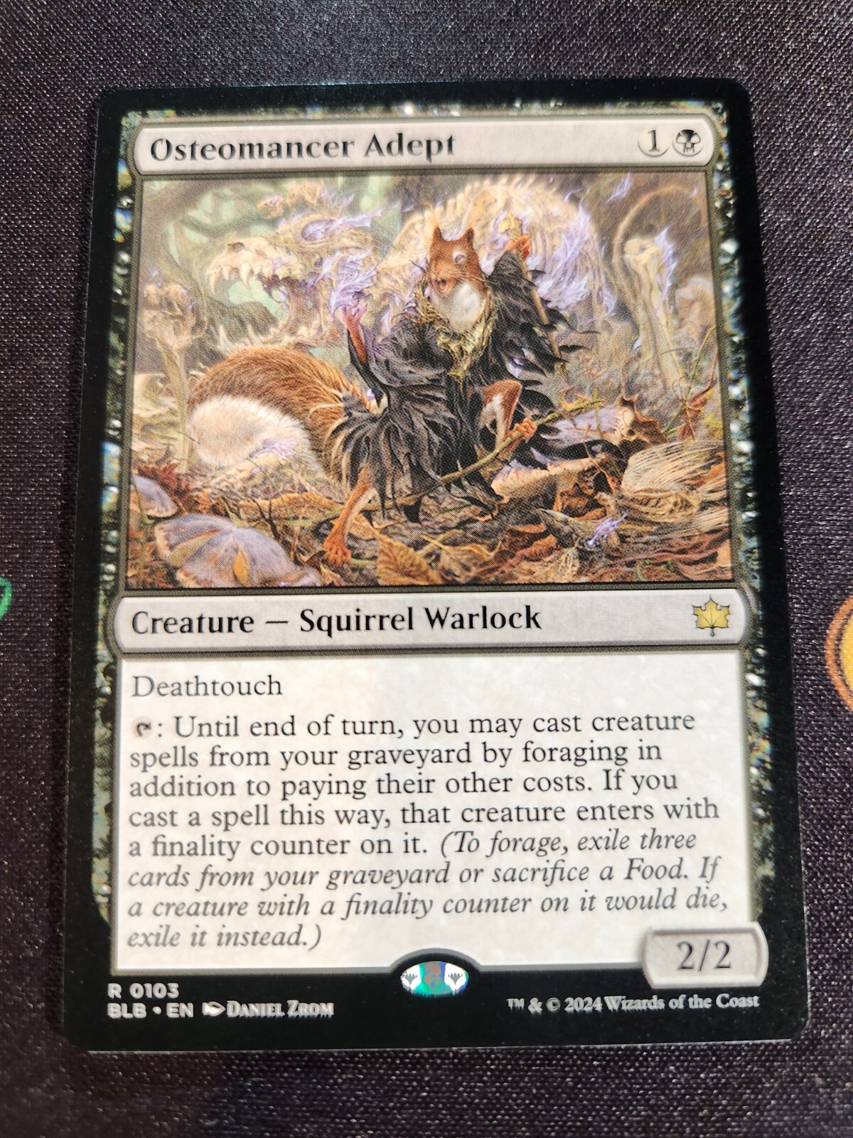 EXACT CARD PICTURED Osteomancer Adept BLB 0103 MTG Bloomburrow Eng Non ...