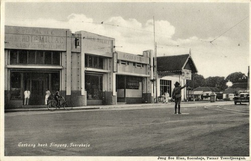 indonesia, JAVA SOERABAIA, Goebeng corner Simpang, Police (1920s ...
